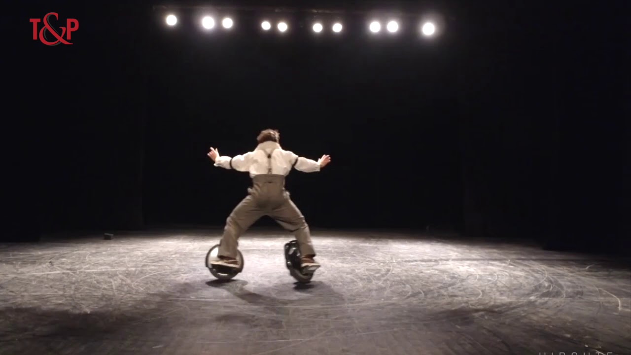 A unique gyroscope wheel show with a touch of comedy - YouTube