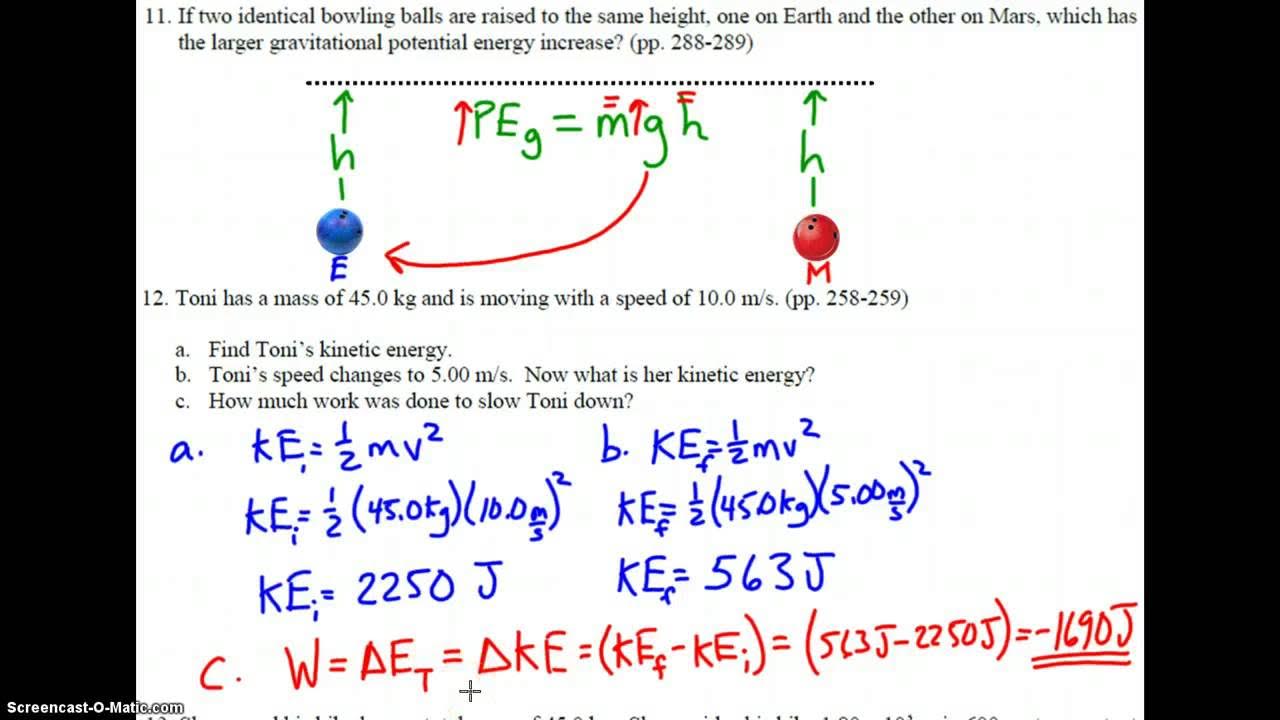 Regents Physics Work, Power & Energy #8-16 - YouTube