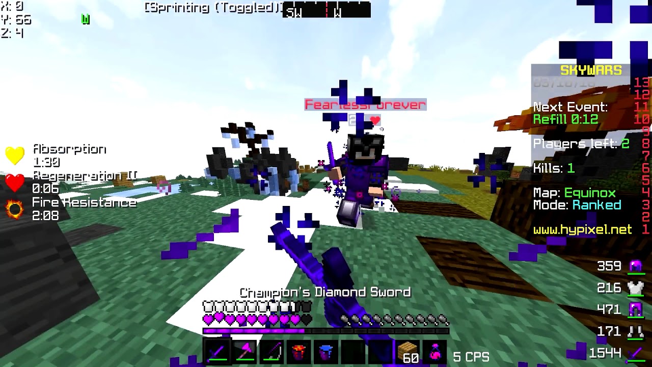 My day on ranked skywars (hypixel) - YouTube