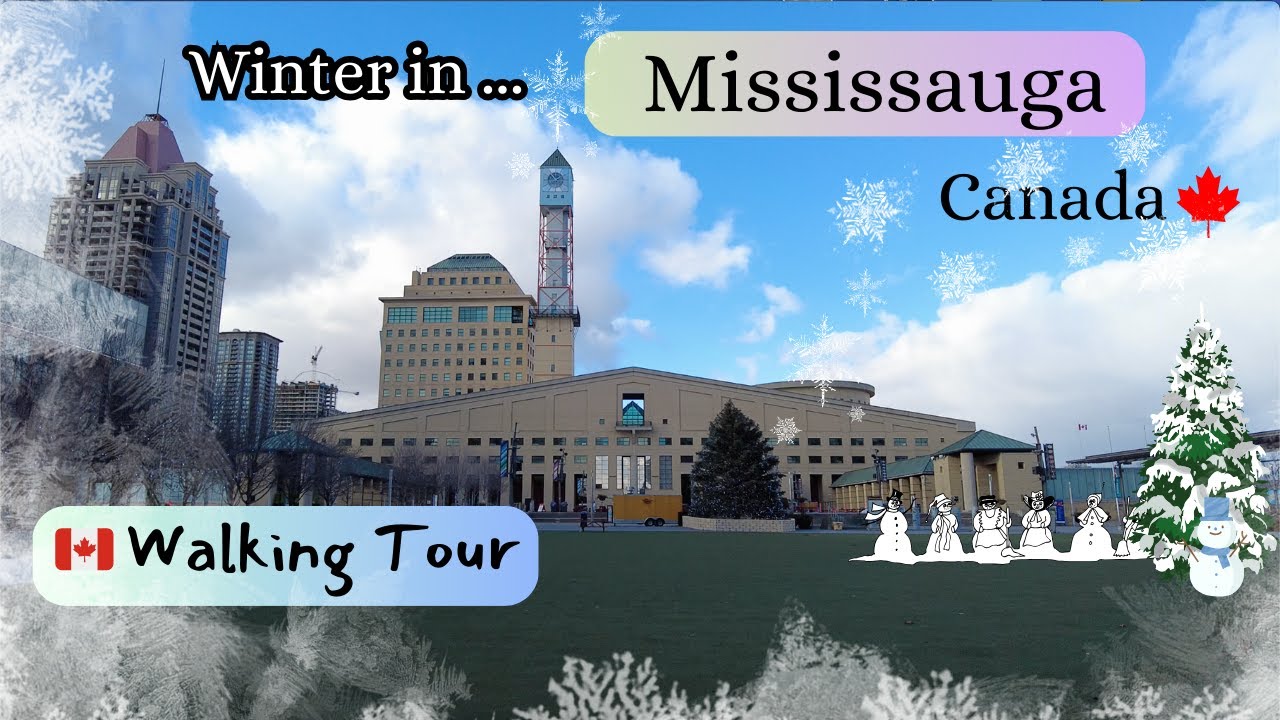 Winter in Mississauga Canada Walking Tour - YouTube