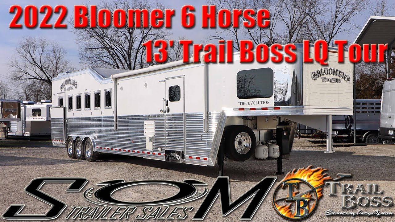 2022 Bloomer 6 Horse Trailer | 13' Living Quarters & Advanced Features Walkthrough - YouTube