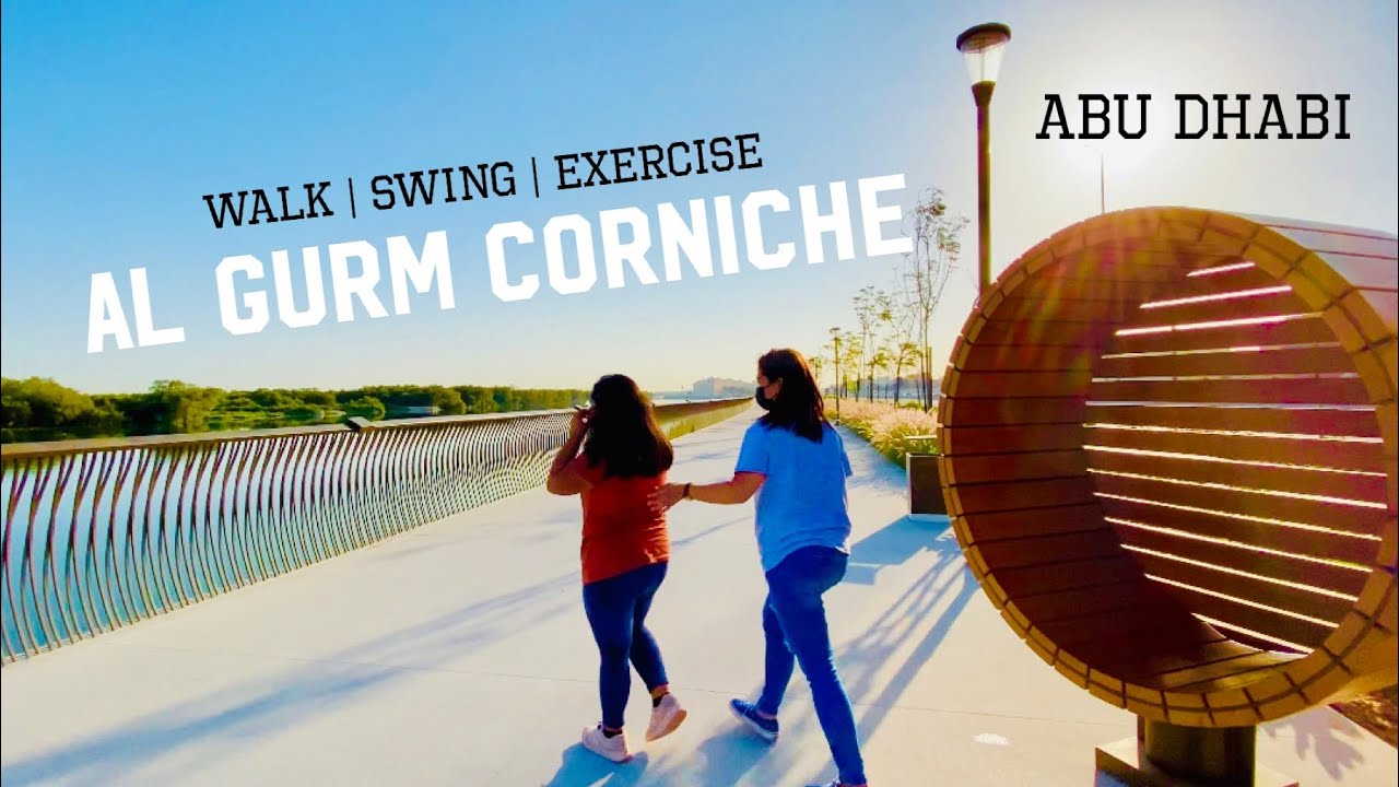 Al Gurm Corniche - Walk & Swing with Mangrove View - YouTube
