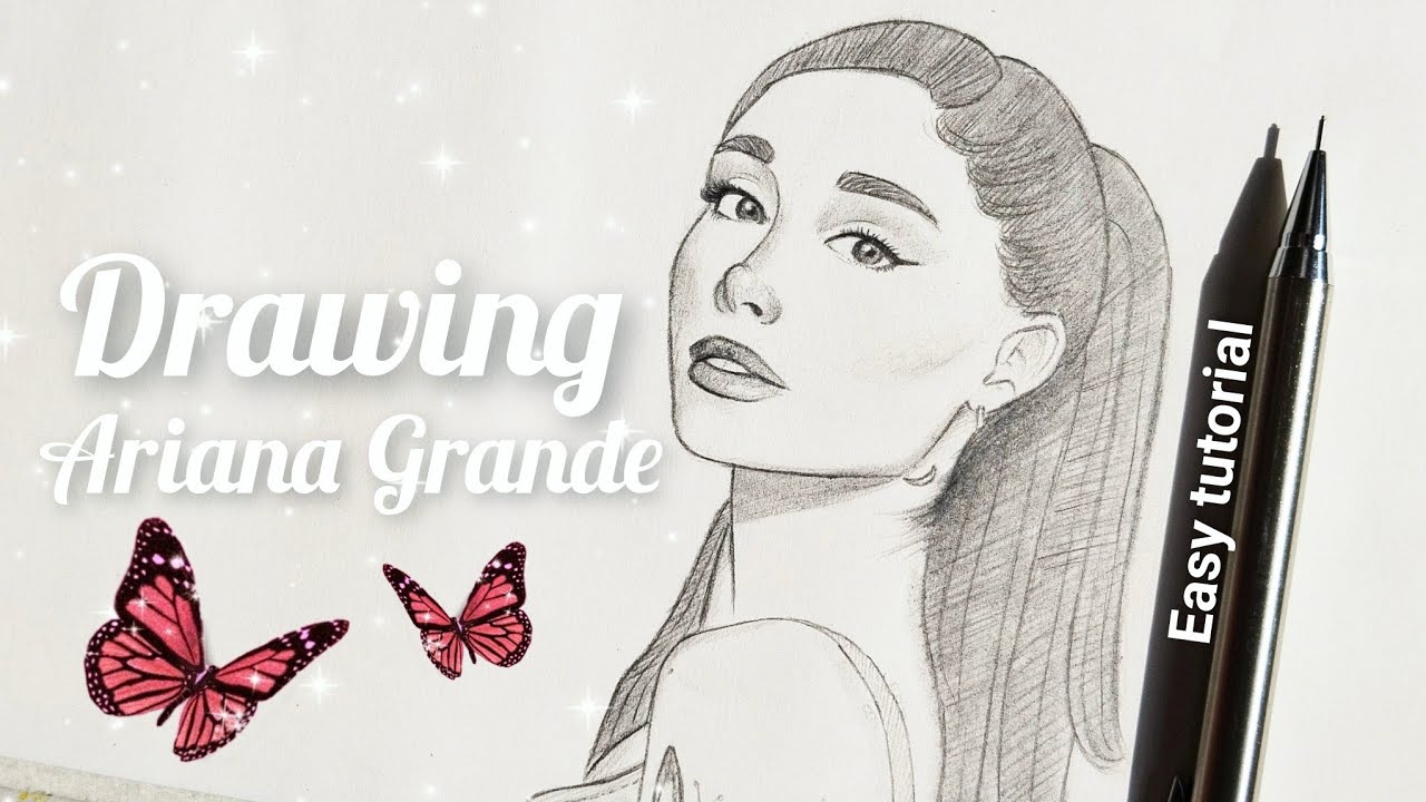 How to draw Ariana Grande - easy drawing tutorial - YouTube