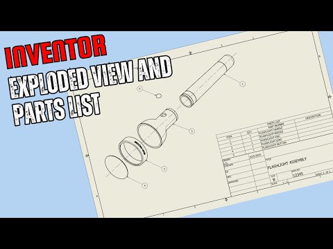 INVENTOR: EXPLODED VIEW AND PARTS LIST