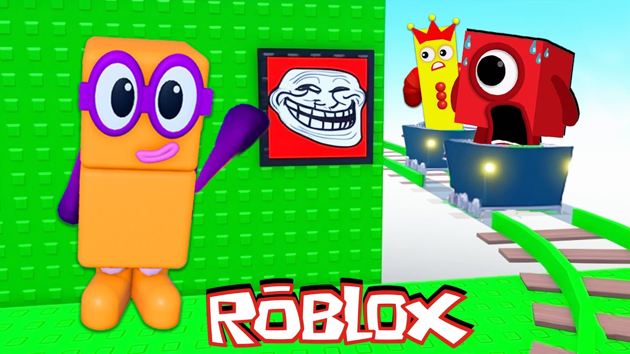 Numberblocks Play Troll Cart Ride Tower in Roblox - YouTube