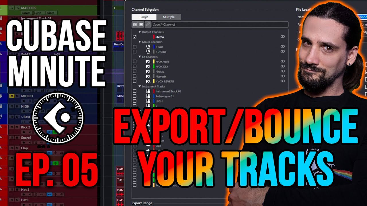 Cubase Minute Ep 5 Export/ Bounce Your Song to WAV or Mp3 #cubaseminute ...