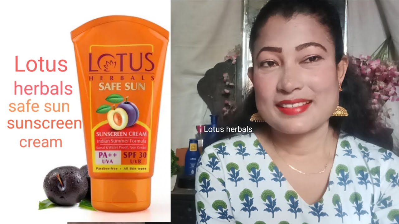 Lotus herbals safe sun sunscreen cream | for all skin type with uva ...