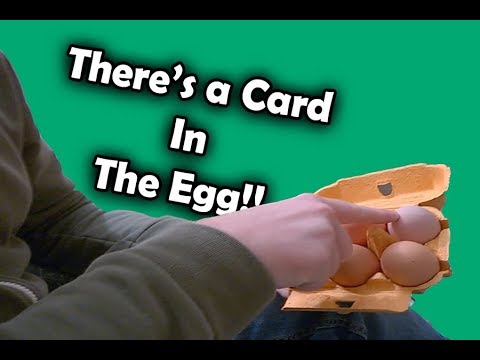 CARD INSIDE EGG MAGIC TRICK!! - YouTube