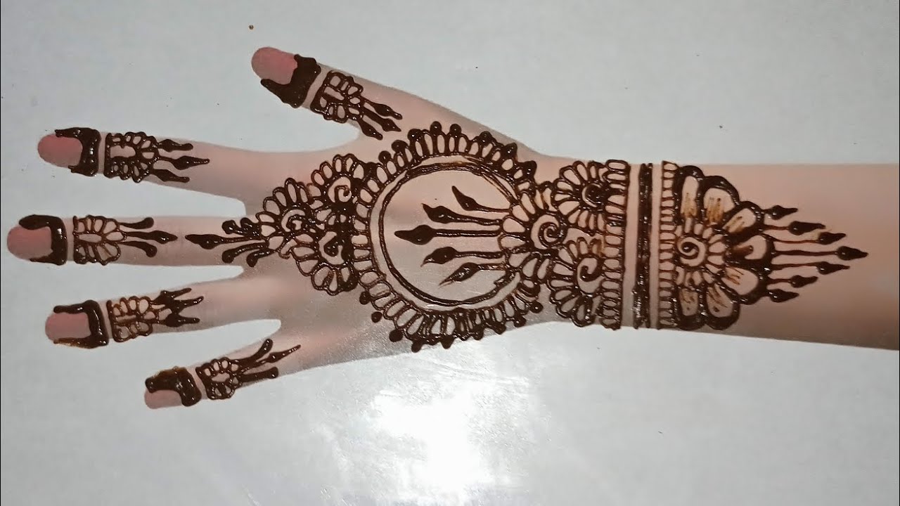 Easy And Beautiful Backhand Mehndi Design, Heena Design For Girl @jyoti ...
