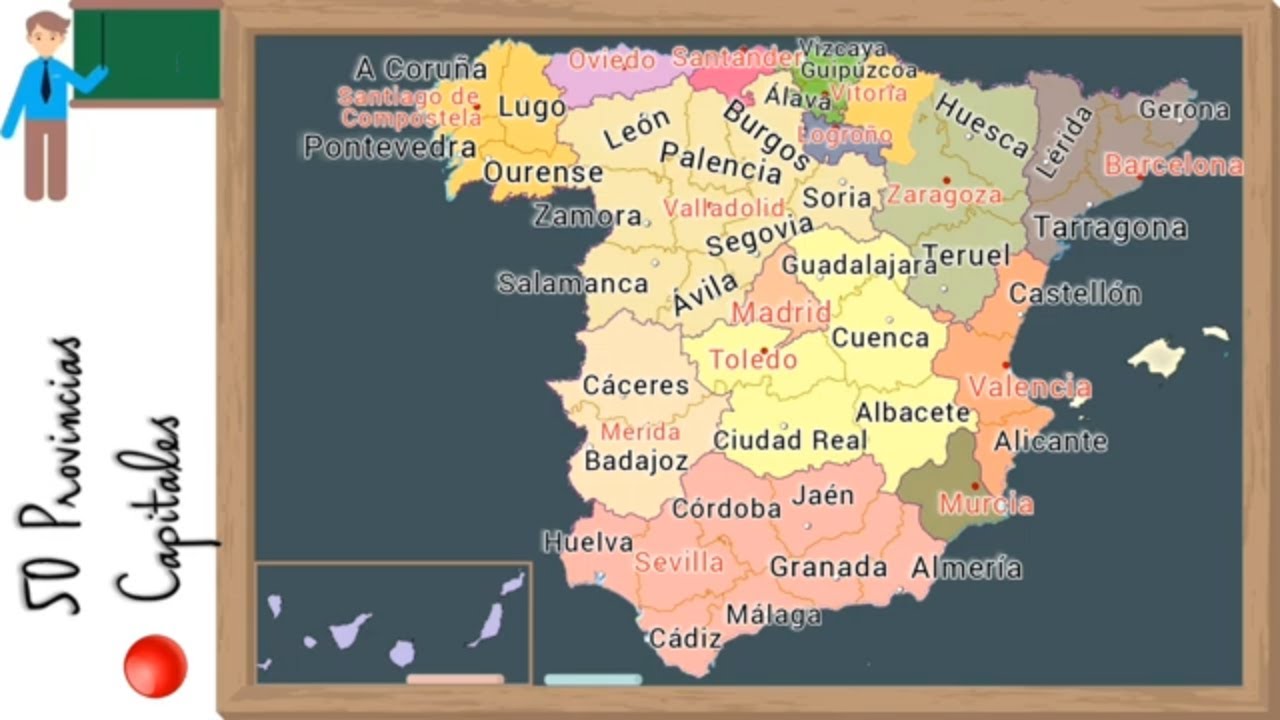 🇪🇸 MAPA Comunidades provincias y capitales de ESPAÑA 2021 - YouTube