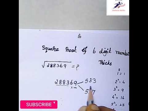 square root of 6 digit number/ vedic maths /Tamil - YouTube