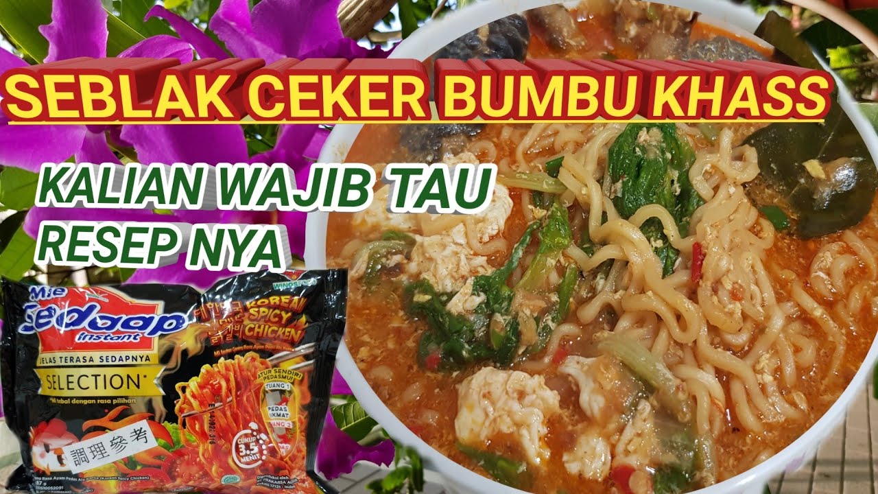 Resep Seblak Ceker Mie Sedap Kuah Pedas Youtube