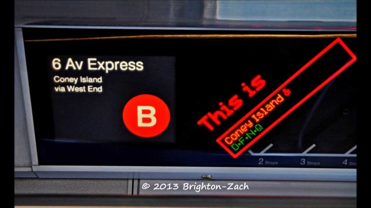 MTA NYC Subway R160 B Train FIND via the 4 Av & West End Lines - YouTube