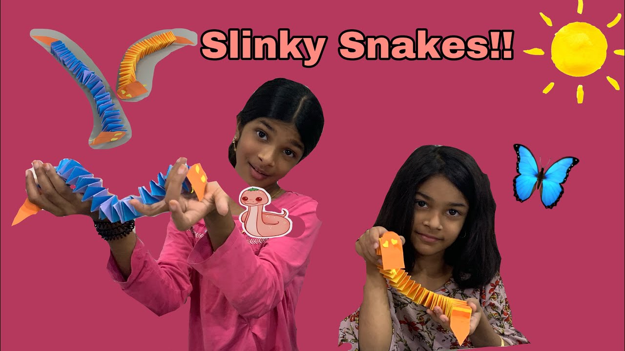Making Slinky Snakes!! [ Fun origami to do at home] - YouTube