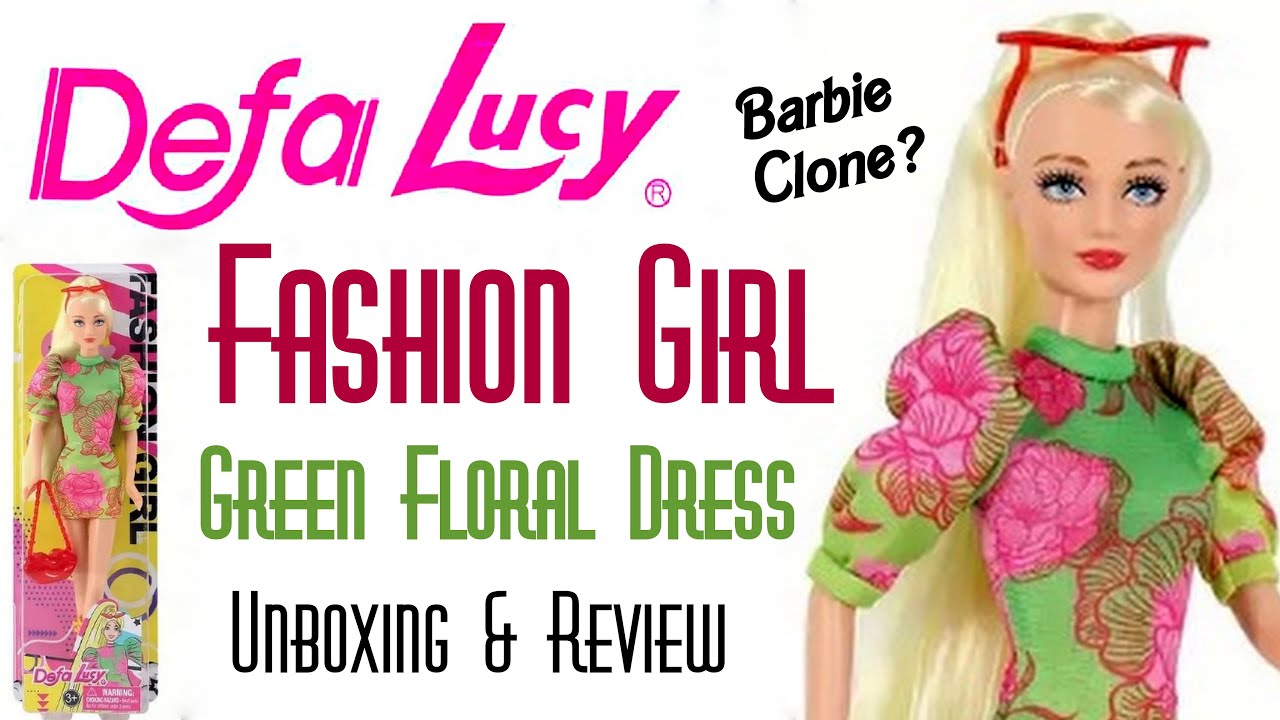 💐 DEFA LUCY FASHION GIRL BARBIE CLONE BLONDE GREEN FLORAL DRESS DOLL 👑 ...