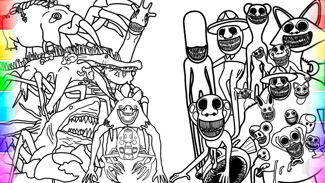 ZOOCHOSIS vs ZOONOMALY 2 Coloring Pages New / How to Color All Bosses ...