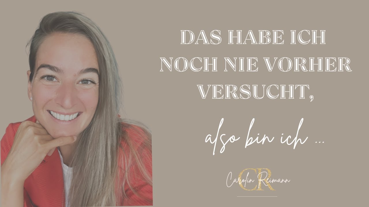 Das habe ich noch nie vorher versucht, also bin ich... - YouTube