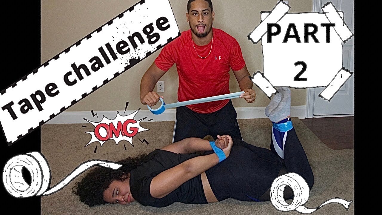 DUCT TAPE CHALLENGE ** Couples Tape Escape** PART 2 !! - YouTube