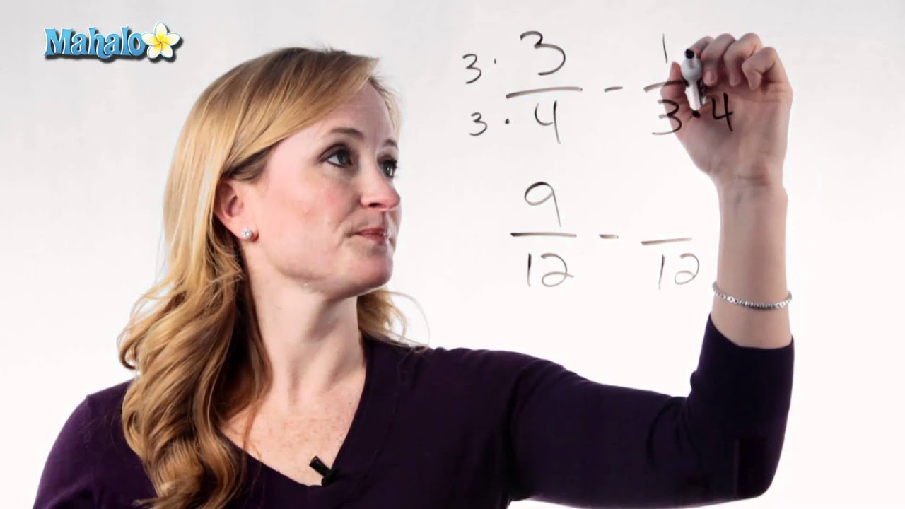 Learn Fractions How To Subtract Fractions YouTube Learn Fractions How To Subtract Fractions YouTube