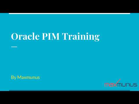 ORACLE PIM Training–(ORACLE PIM Certification Tips)– ORACLE PIM Course ...