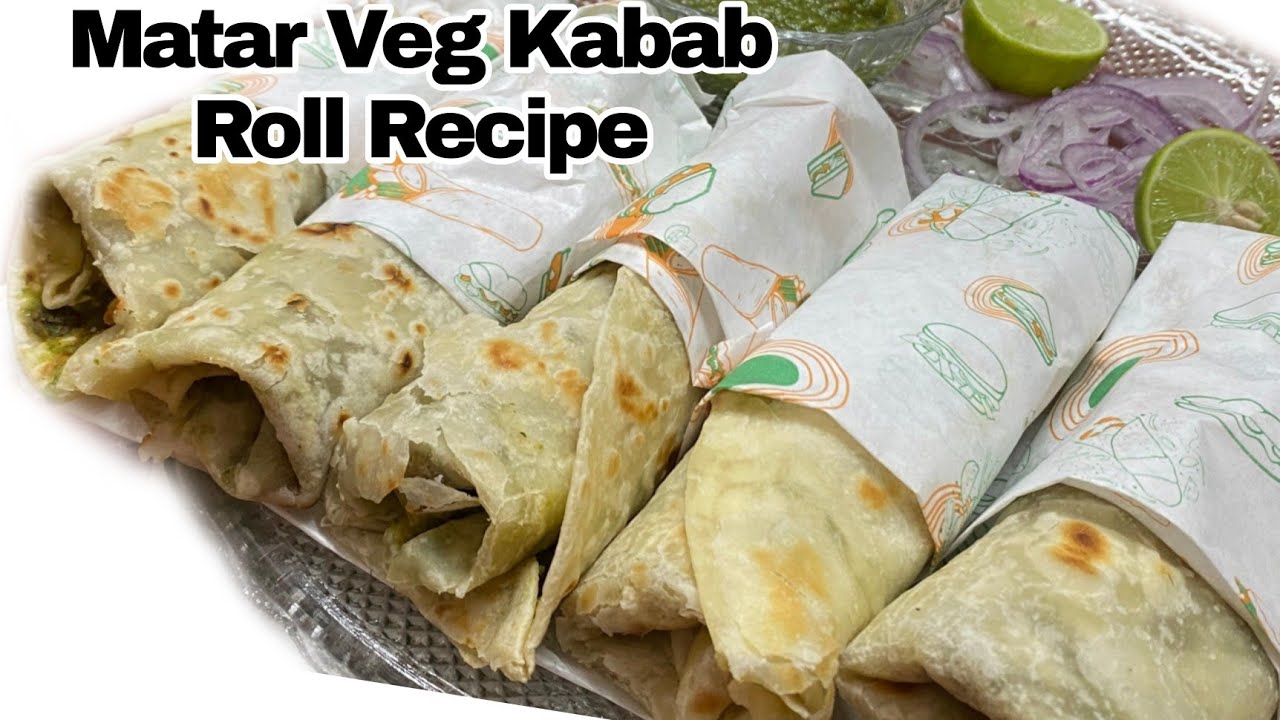 लखनऊ के मशहूर मटर कबाब रॉल रेसिपी | Matar Veg Kabab Recipe | kabab ...