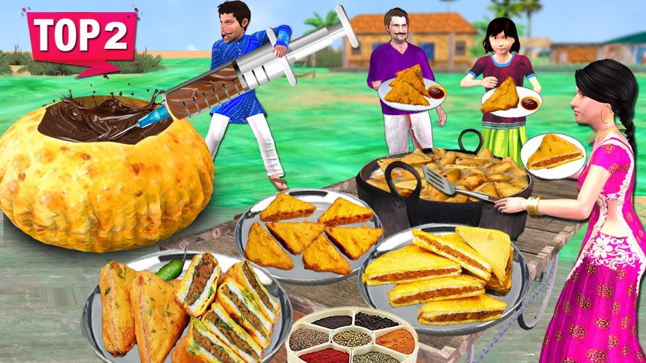 Bread Pakoda Street Food Funny Video Collection Greedy Chocolate ...