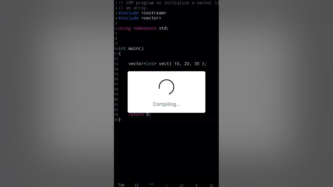 Initialize a vector in C++ Initializing like arrays : #programming #subscribe #shorts - YouTube