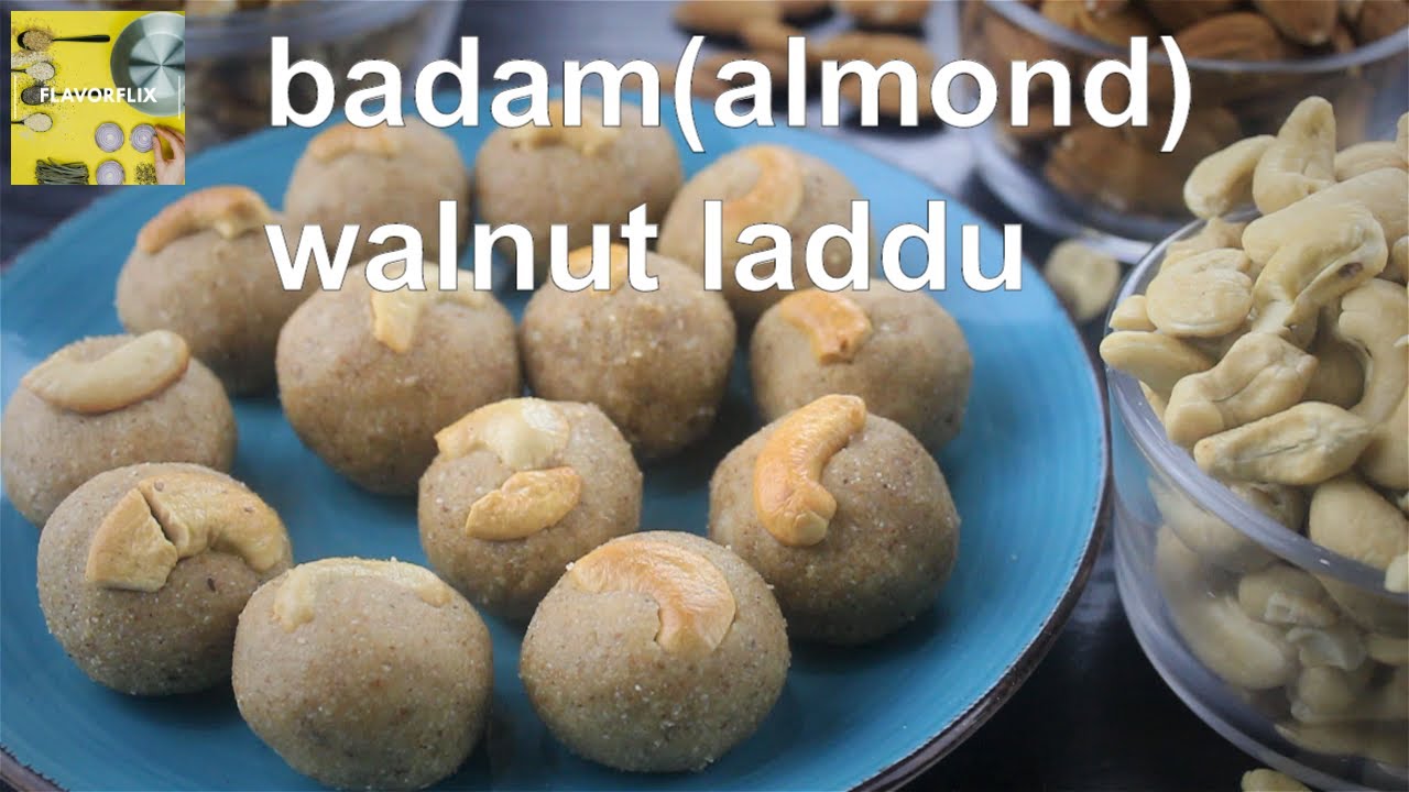 DRY FRUIT LADDU | ALOMOND & WALNUT SWEET | BADAM LADDU | BADAM LADOO ...