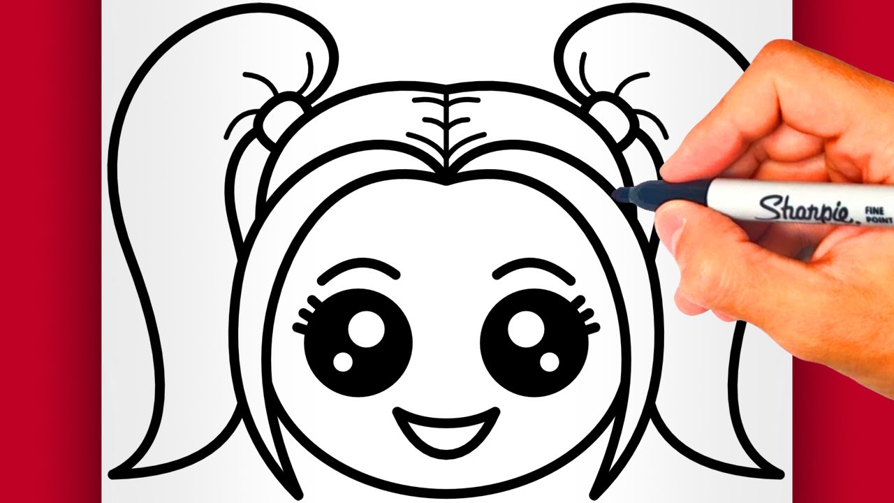 (TEGNE VIDEOER) SØTE TEGNINGER AV JENTER | HVORDAN MAN TEGNER EN JENTE ...