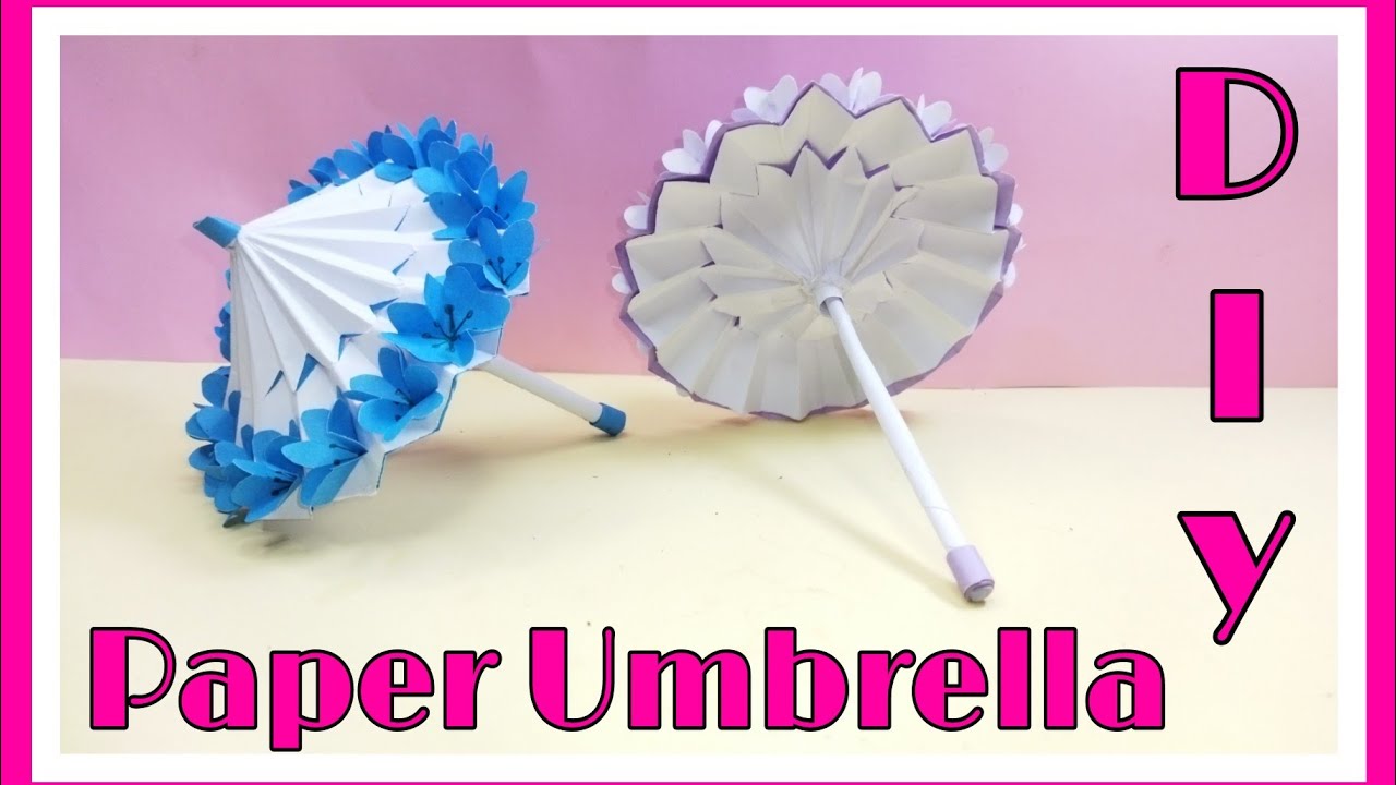 How to make a paper umbrella that open and close|Origami Umbrella ...
