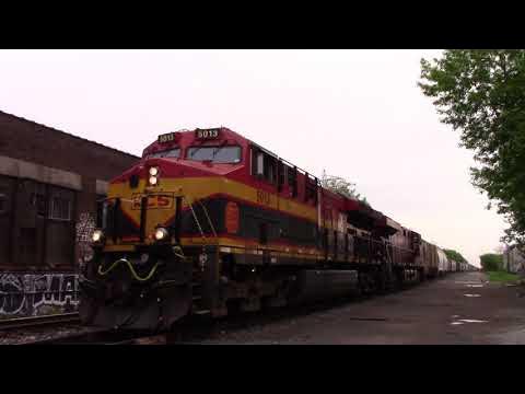 (CPKC) CP 135 with KCS 5013 leading passing Bartlett - YouTube