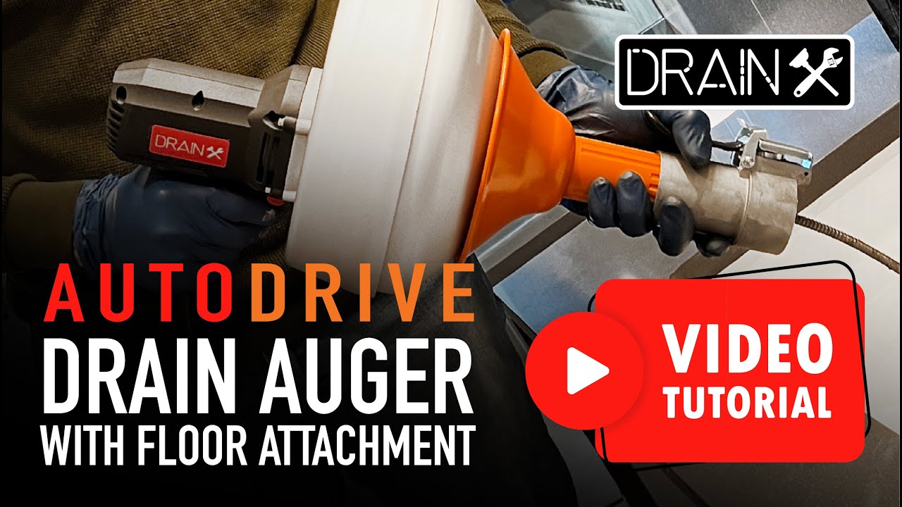 Tutorial: Drainx AutoDrive Electric Drain Cleaning Machine, 1/4" Cable ...