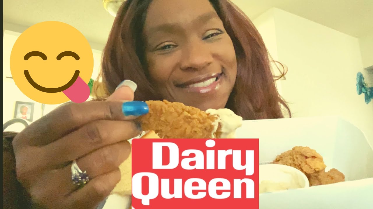 DAIRY QUEEN MUKBANG!!! CHICKEN STRIP BASKET + BROWNIE AND OREO ...