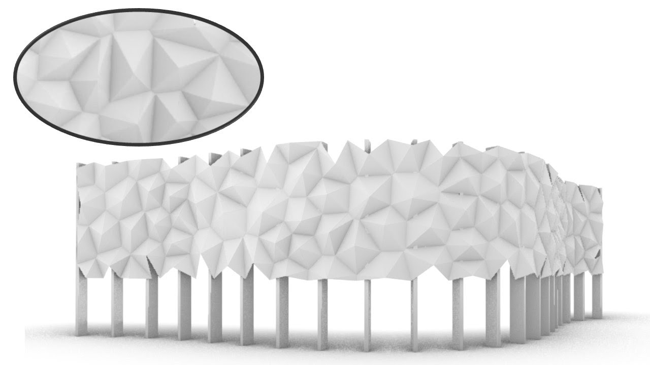 Generate folded-facade pattern using voronoi - YouTube