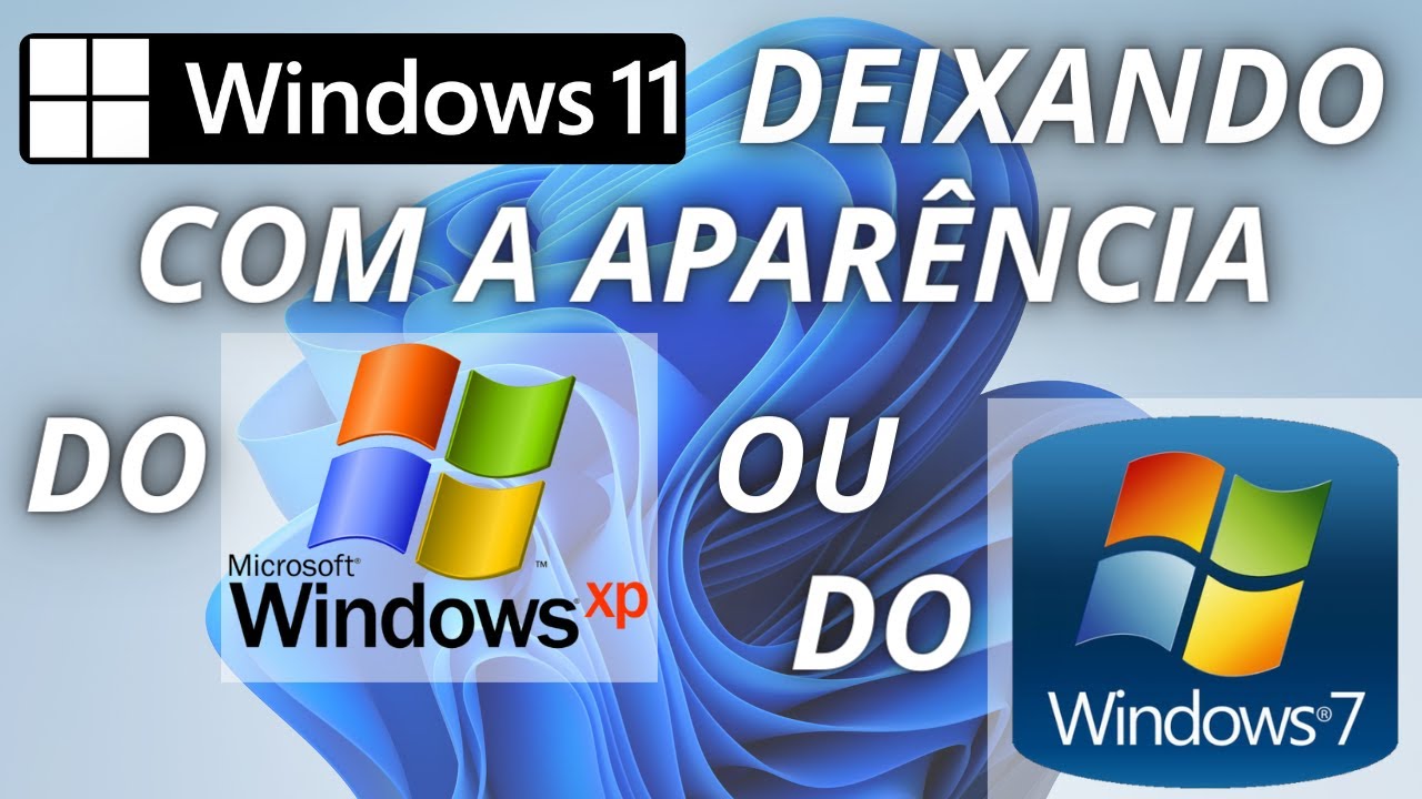 WINDOWS 11 COM O MENU DO WINDOWS XP / WINDOWS 7 E DESAGRUPANDO AS ...
