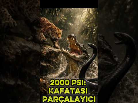 Bir Isırışta Kafatası Parçalayan Tek Canlı  #yırtıcılar #jaguar #timsah #shorts #animalfacts #amazon