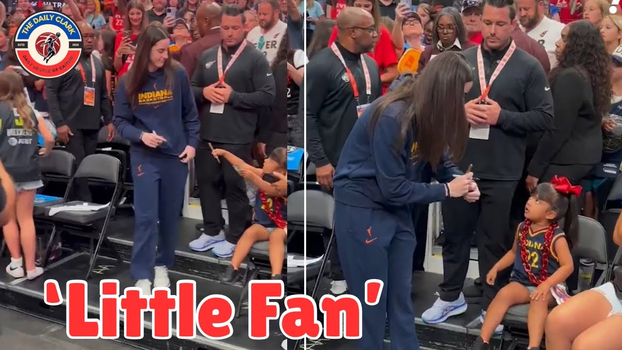 WATCH Caitlin Clark’s ADORABLE REACTION to a ‘Little Fan’ asking for ...