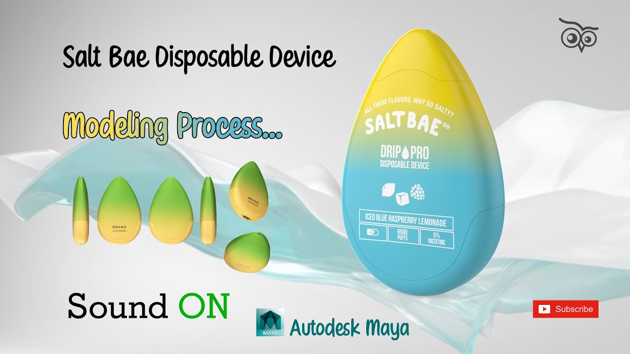 Salt Bae Disposable Device | Vape pen | Modeling Process| Maya modeling ...