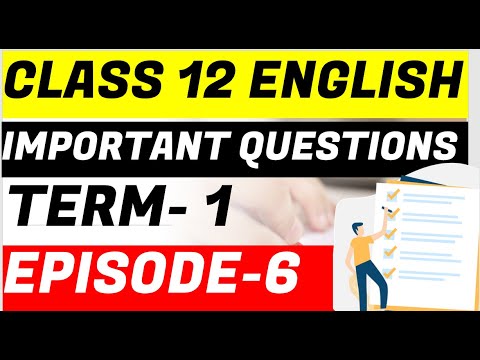 Class 12 English Term 1 Important Question I Important MCQ I Extract ...