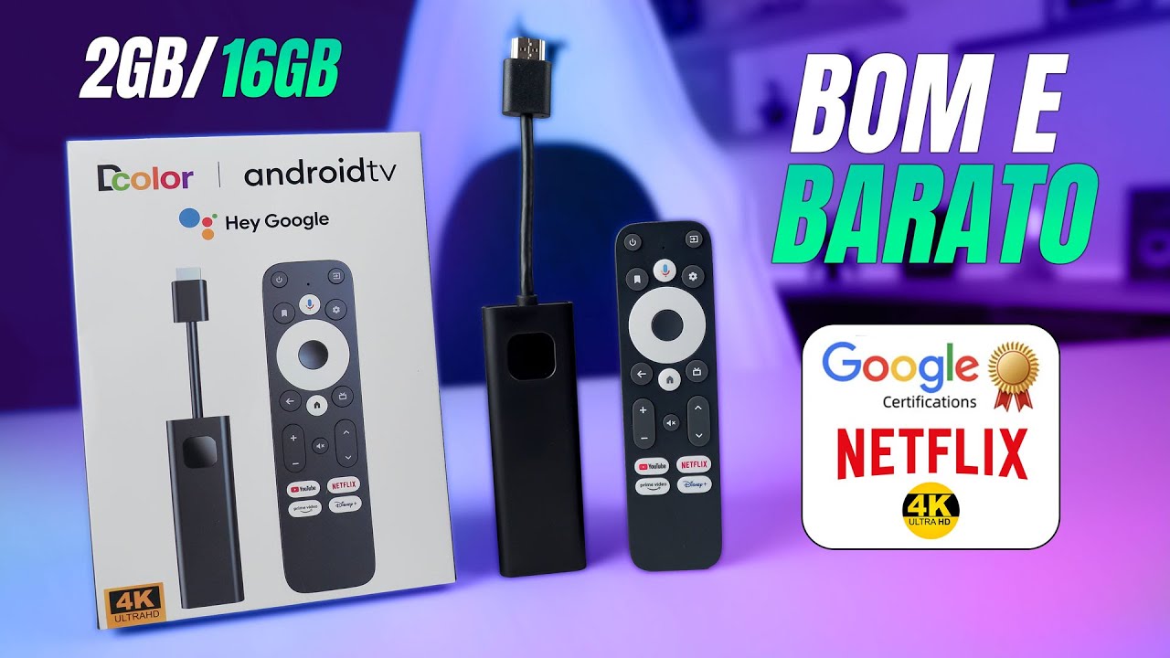 DColor GD1 - Android TV Stick BARATO com 16GB e 100% CERTIFICADO - YouTube