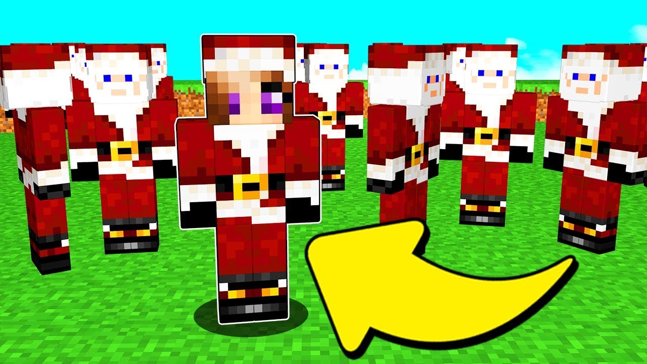 NASCONDINO IN MEZZO AI BABBI NATALE SU MINECRAFT! - YouTube