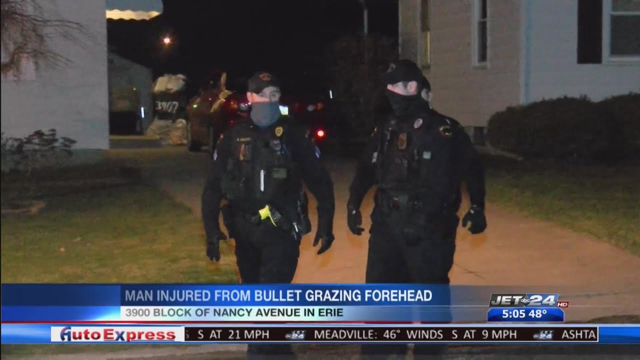 Man injured from bullet grazing forehead - YouTube