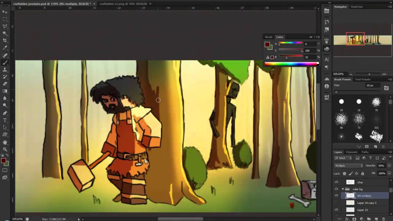 Minecraft Speed Painting - Craftablee (Skin drawing & channel art ...