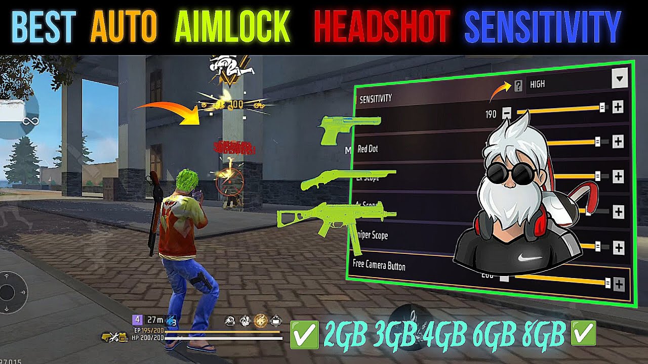 All Gun Headshot Sensitivity Setting After New OB49 Update | Free Fire ...