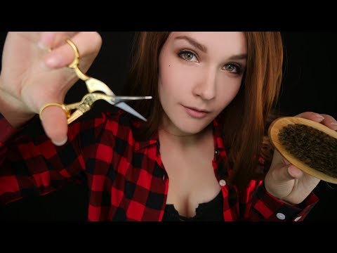 ASMR ✂ erkekler için 🧔 sakalını kuruyorum [Rusça fısıltı] [Altyazı]