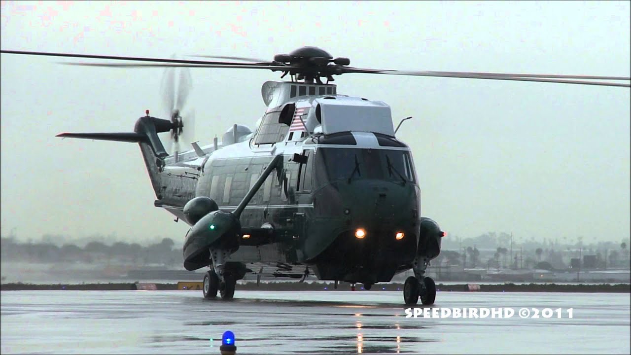 US Marine Corps HMX-1 "Nighthawks" VH-3D Sea King - YouTube