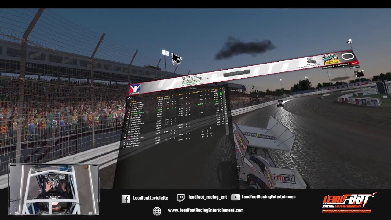 Racing Sprint Cars on iRacing in the SS-D2 Sprint Car Motion Simulator ...