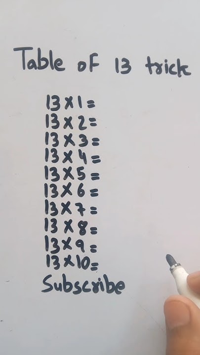 13 table trick|table of 13 trick|13 ki table trick #short #viral - YouTube