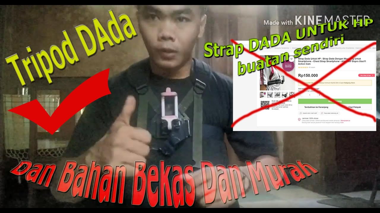 TUTORIAL MEMBUAT TRIPOD DADA / STRAP DADA UNTUK HP DARI BAHAN BEKAS ...