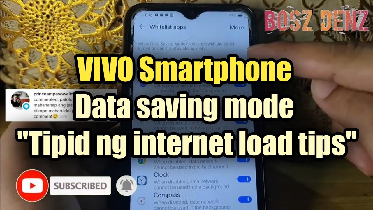 VIVO smartphone Data saving mode para makatipid ng mobile internet load ...
